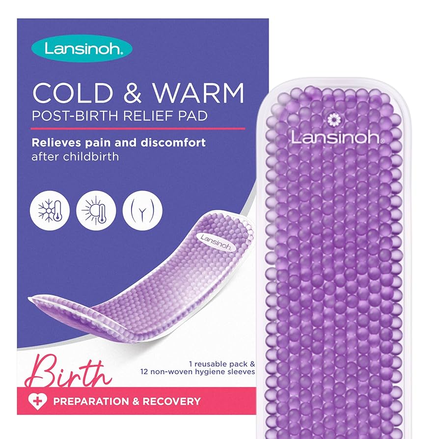 cold & warm post birth relief relief pad 1 reusable pack &12 non-woven ...