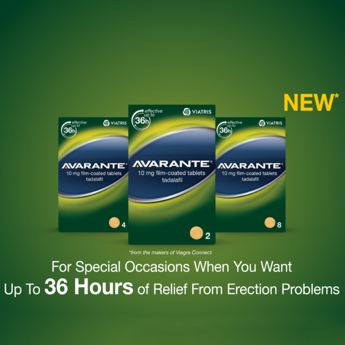 AVARANTE 10mg tadalafil film-coated 2tablets – Ways Pharmacy