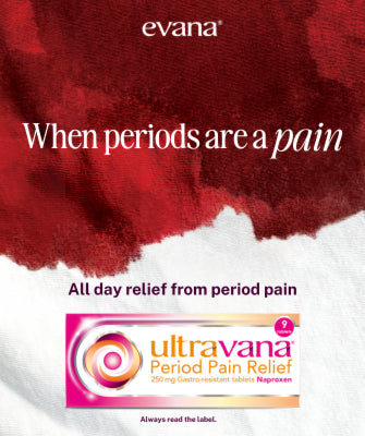 Ultravana Period Pain Relief 250mg Gastro-resistant Tablets - 9 Tablet ...