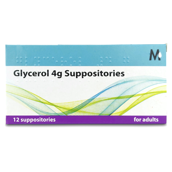 Glycerol 甘油成人栓剂 4g 12支/盒（英国开塞露，有效缓解便秘）Glycerol 4g Suppositories for Ad ...
